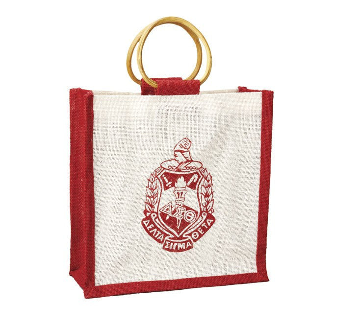 Delta Sigma Theta Mini Jute bag – Sororitique Inc.